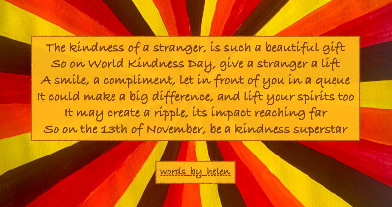 Kindness Calendar November 2021 – make today happy