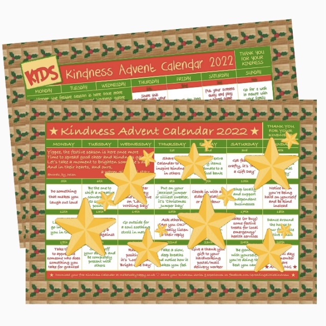 Kindness Advent Calendar 2022 – make today happy