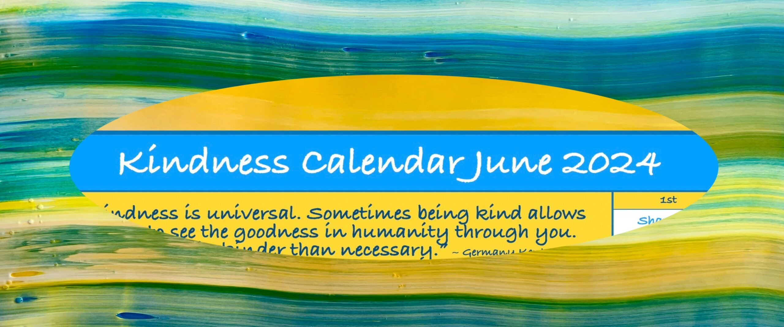 Kindness Calendar June 2024 – make today happy